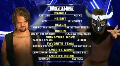 Máscara vs. Cabellera: El Torito vs. Hornswoggle en el kickoff de ...