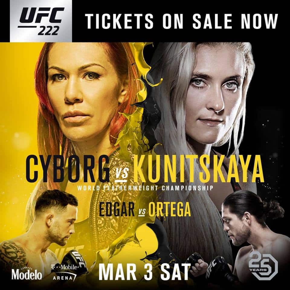 Cartel de peleas y póster oficiales de UFC 222 | Superluchas