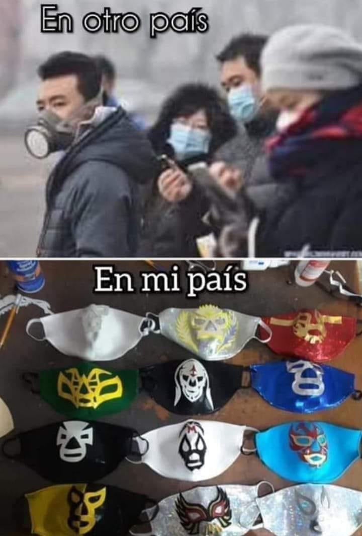 Creatividad en tiempos de Coronavirus, los cubrebocas de luchadores ...