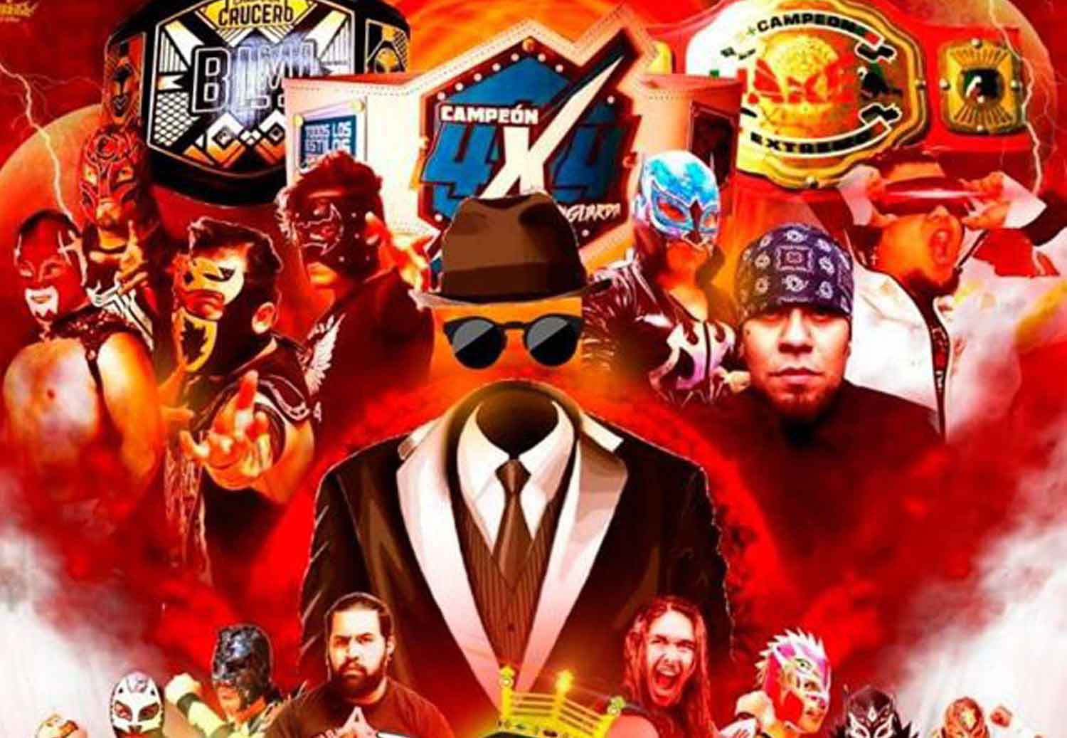 Cíclope vs El Hombre Invisible en Lucha Libre Vanguardia