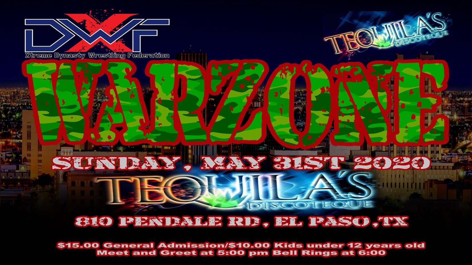 XDWF presenta WARZONE en El Paso, Texas | Superluchas