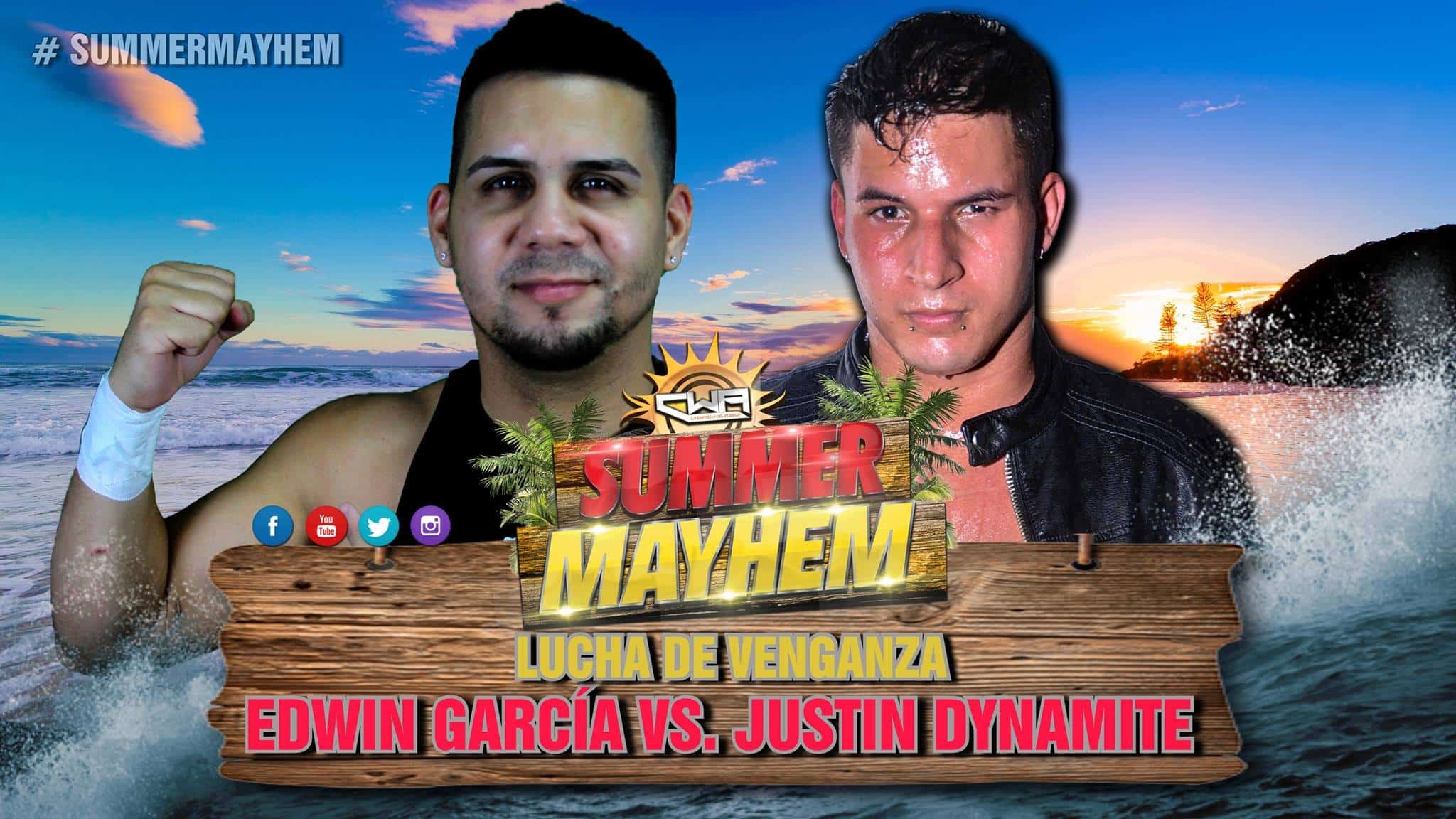 CWA: Cartel para «SUMMER MAYHEM»Star Roger vs Syler Andrews | Superluchas