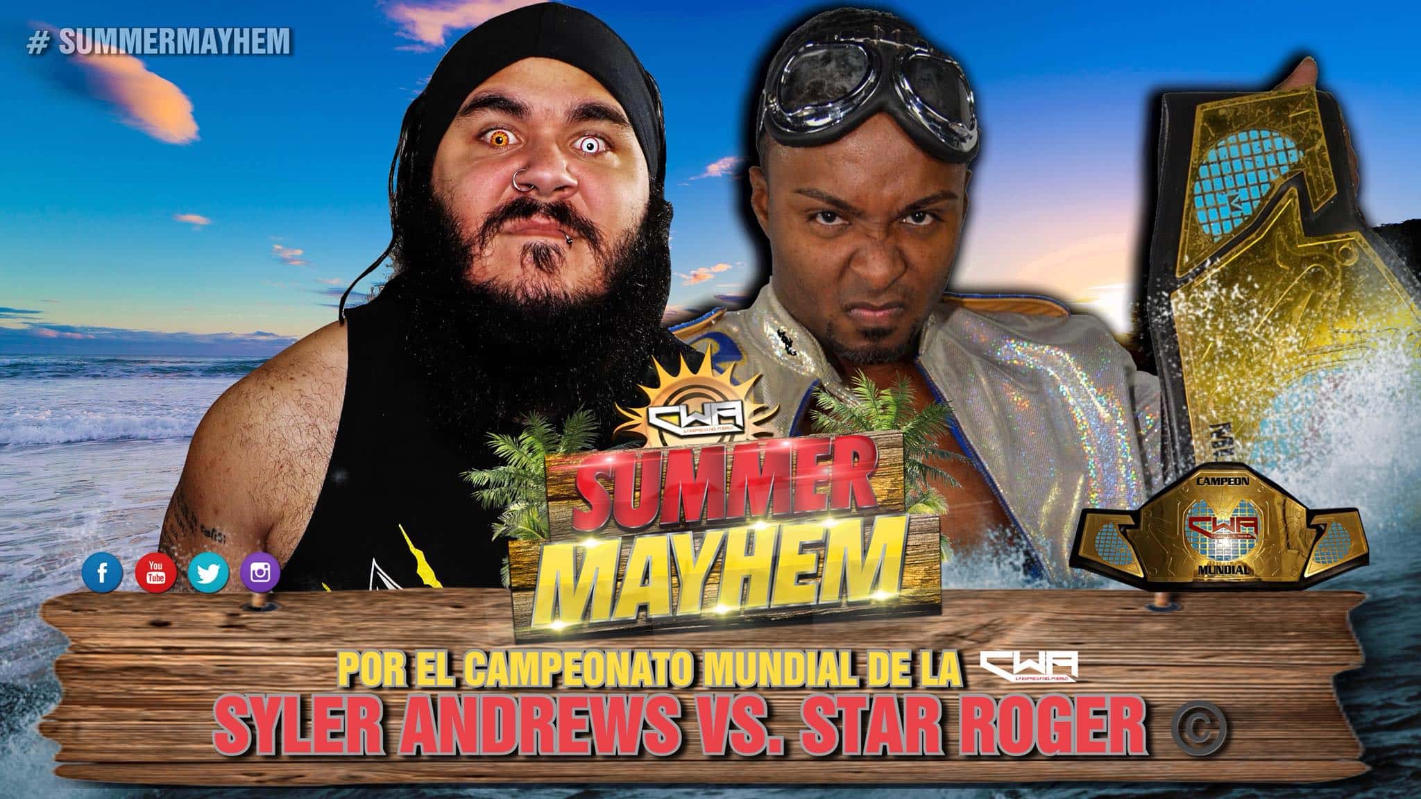 CWA: Cartel para «SUMMER MAYHEM»Star Roger vs Syler Andrews | Superluchas