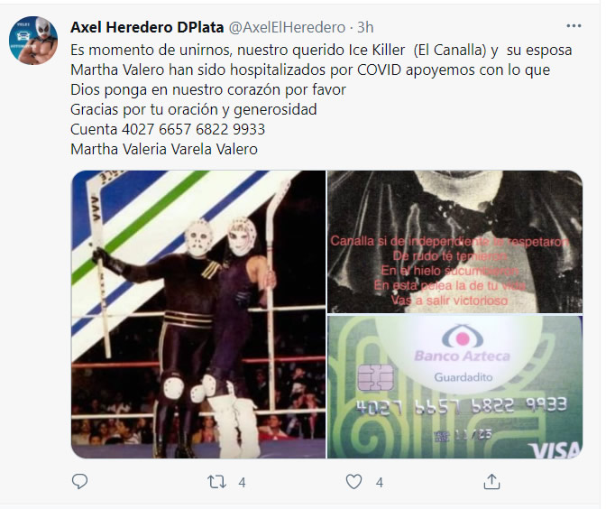 Ice Killer es hospitalizado por COVID-19 | Superluchas