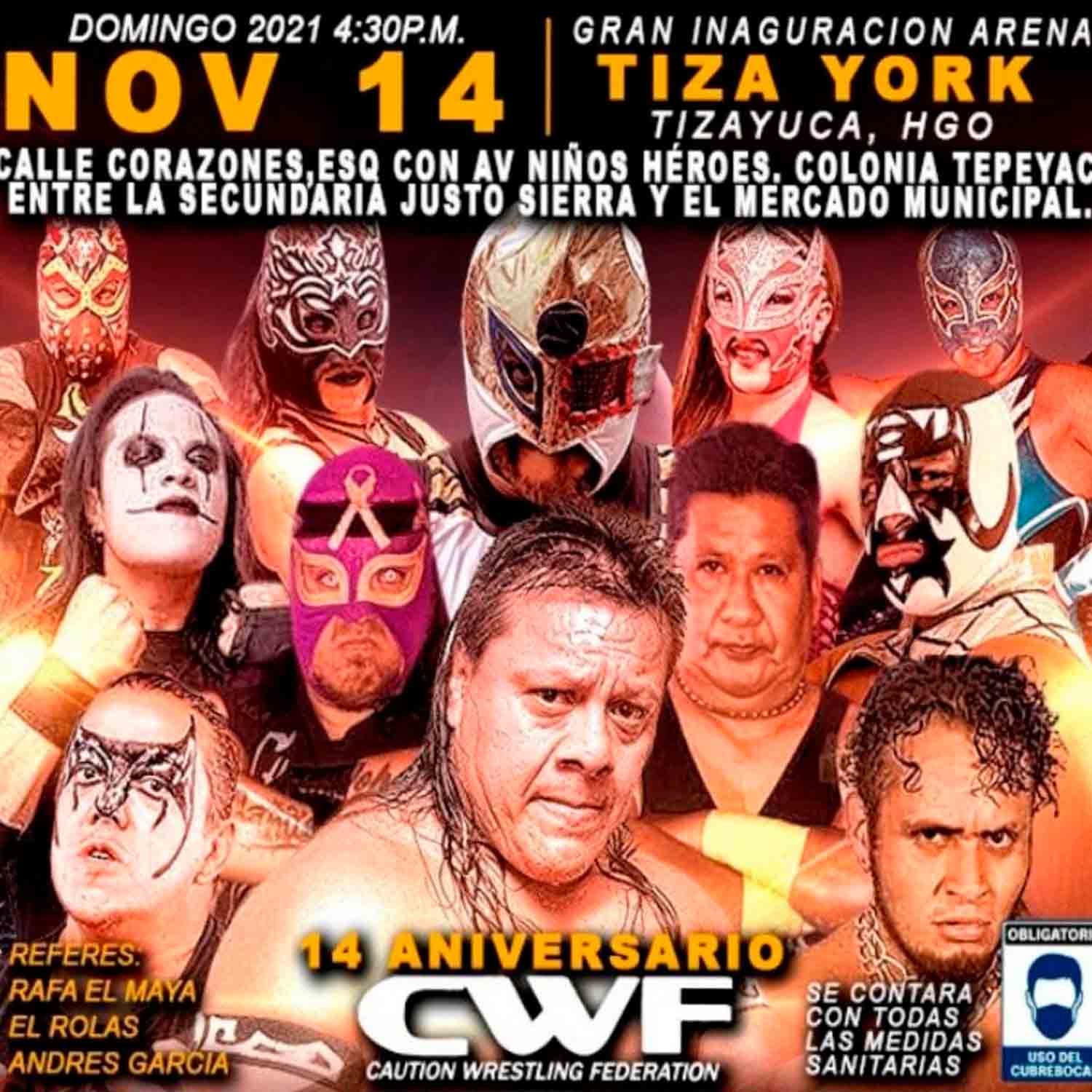 CWF celebra su XIV Aniversario inaugurando la Arena Tiza York | Superluchas