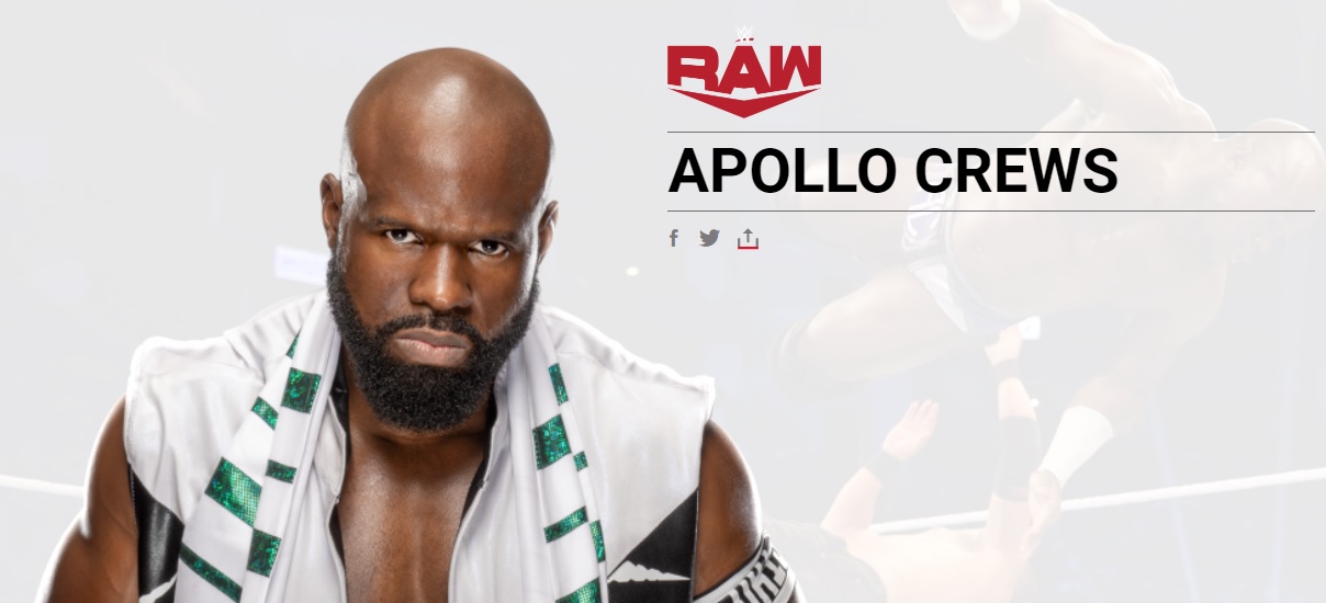 Apollo Crews habría sido trasladado de vuelta a WWE NXT | Superluchas