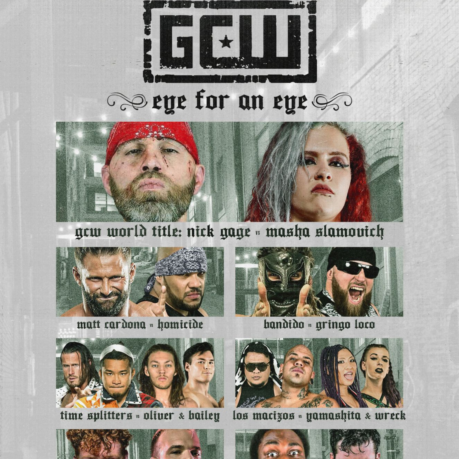 GCW Eye For An Eye | Resultados e imágenes | Superluchas