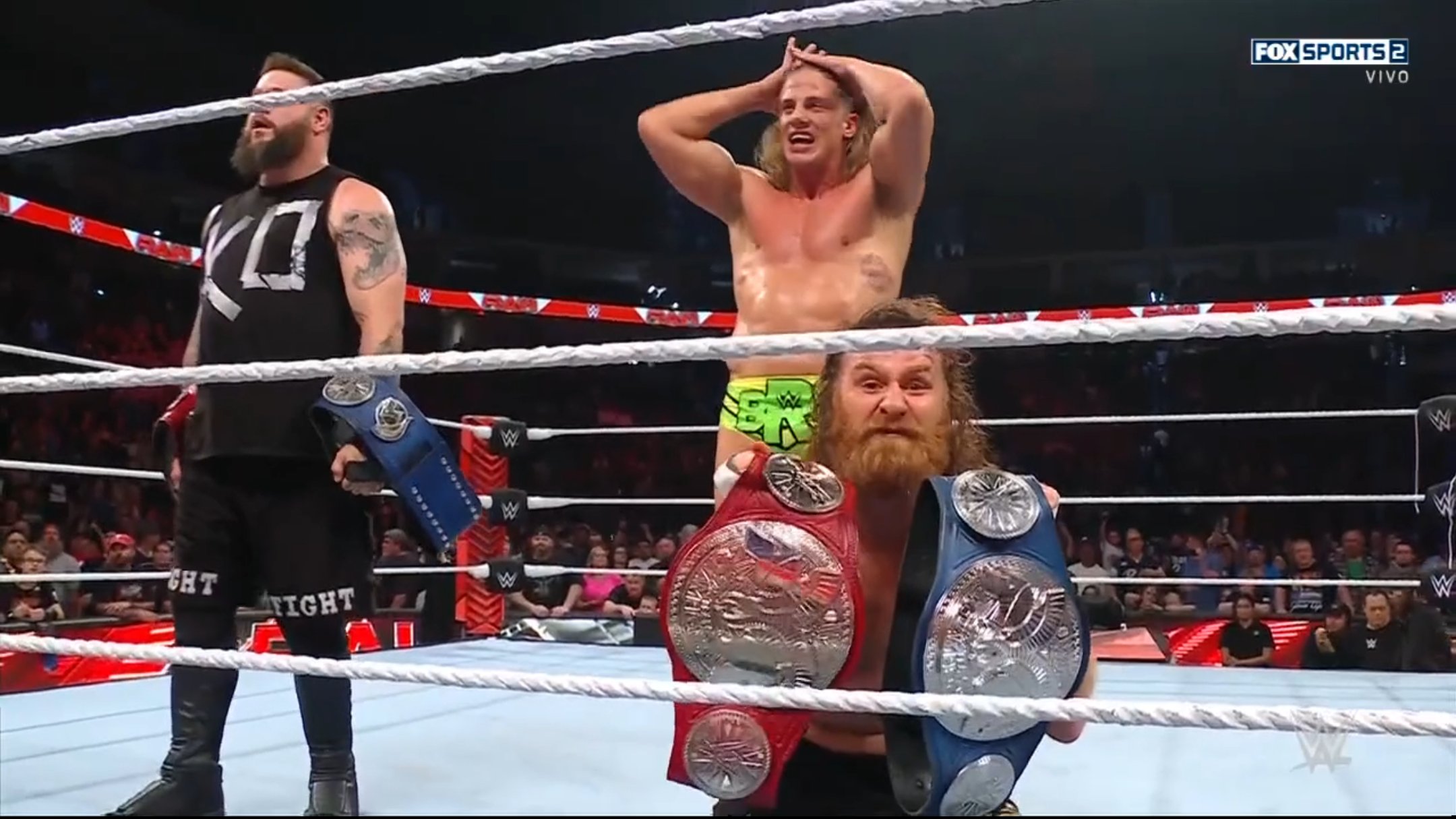 Raw: Matt Riddle, Kevin Owens y Sami Zayn vencen a Imperium