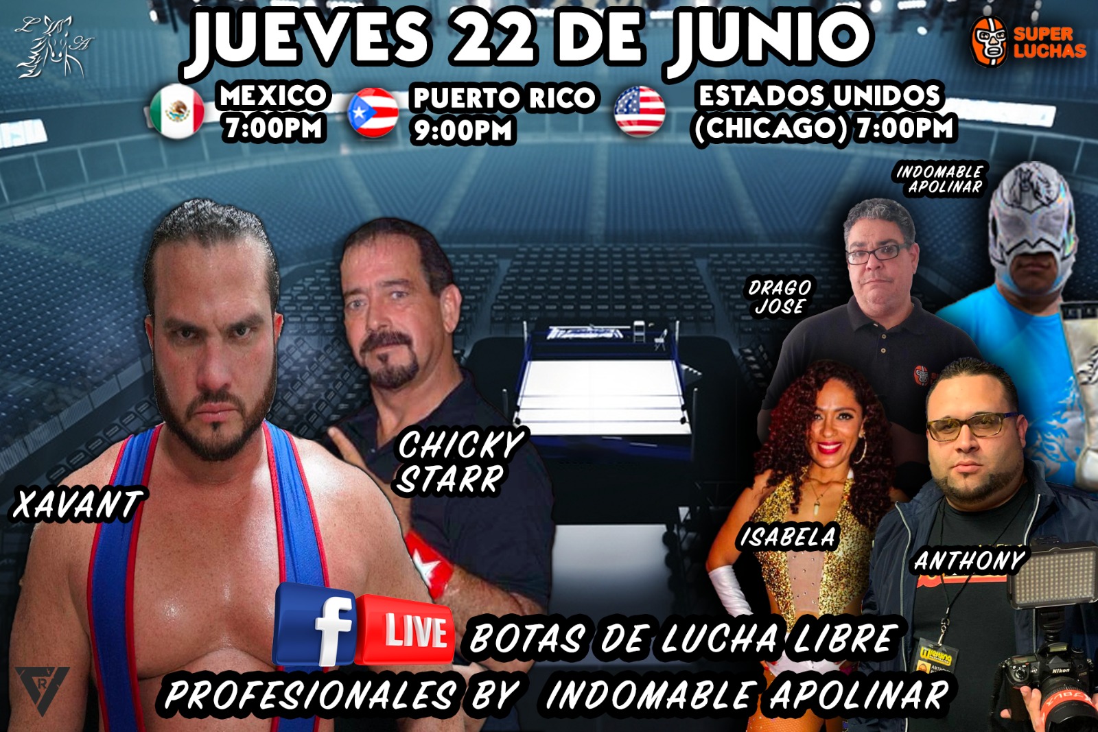 EN VIVO Antesala a Aniversario 50 con Chicky Starr y Xavant | Superluchas