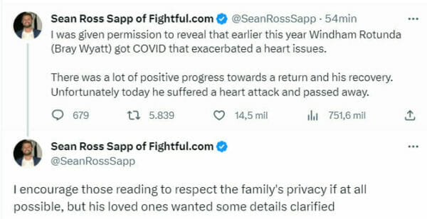 Se confirma causa de la muerte de Bray Wyatt | Superluchas