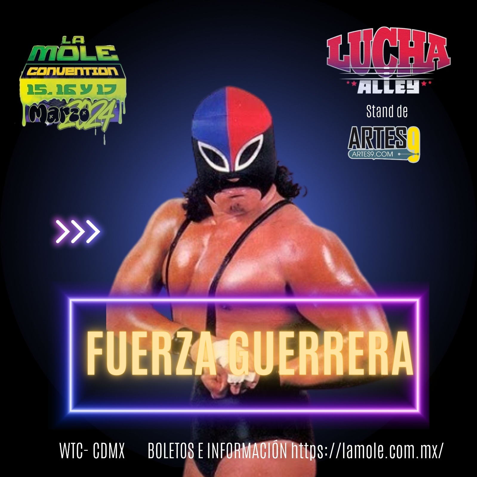 Varías leyendas de la lucha libre estarán en La Mole 2024
