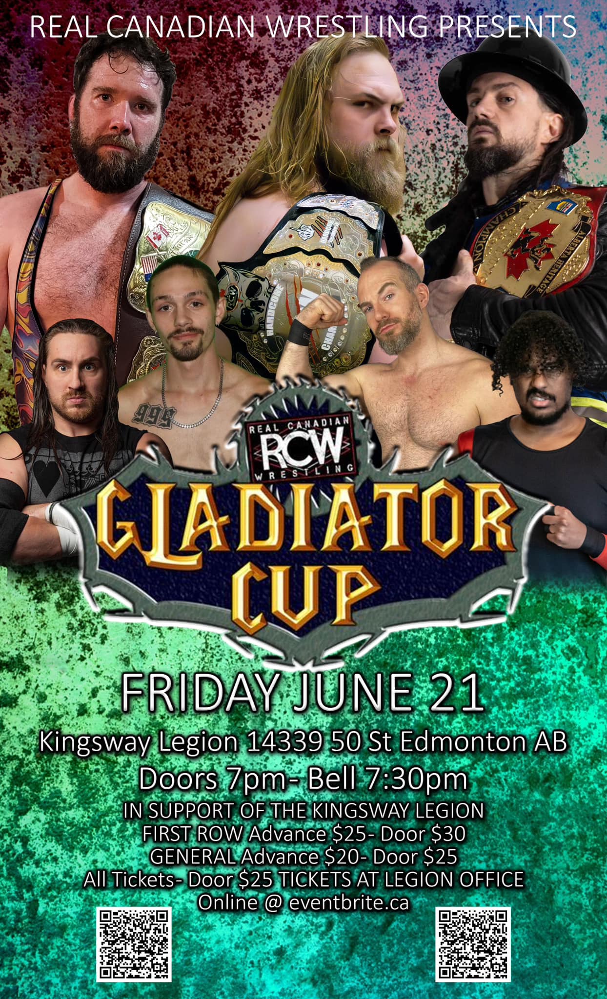 Resultados Real Canadian Wrestling 21 de junio 2024 | Gladiator Cup 2024