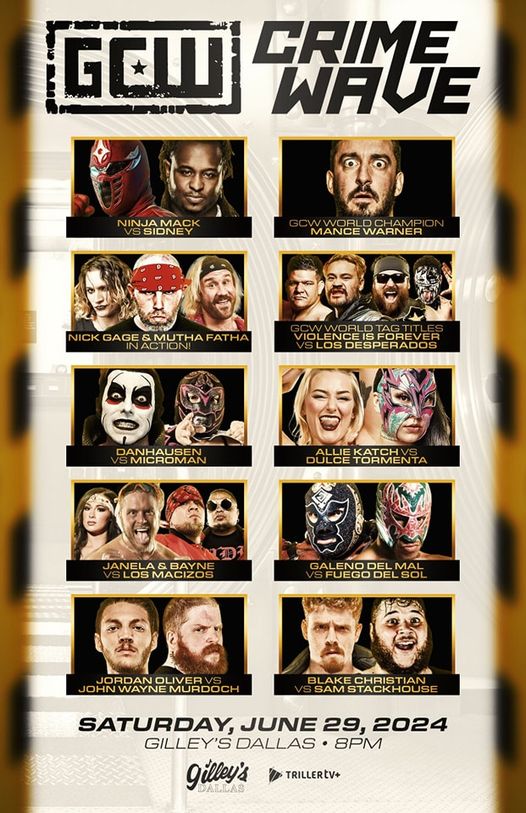 Resultados Game Changer Wrestling 29 de junio 2024 | Crime Wave 2024