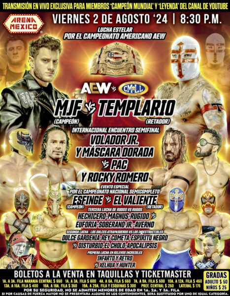 Así será la función del CMLL donde estarán MJF y PAC | Superluchas