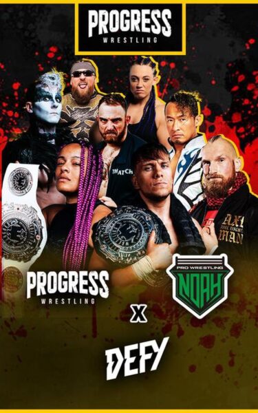 Cartel completo de PROGRESS x DEFY x NOAH | Superluchas
