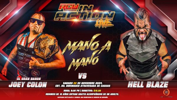 RCW: Acción en vivo éste Sábado en Caguas | Superluchas