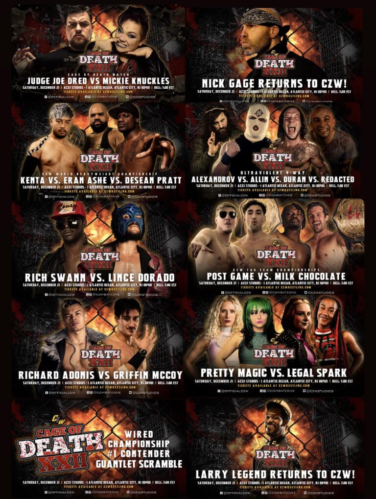 Resultados Combat Zone Wrestling 21 de diciembre 2024 | Cage of Death 22