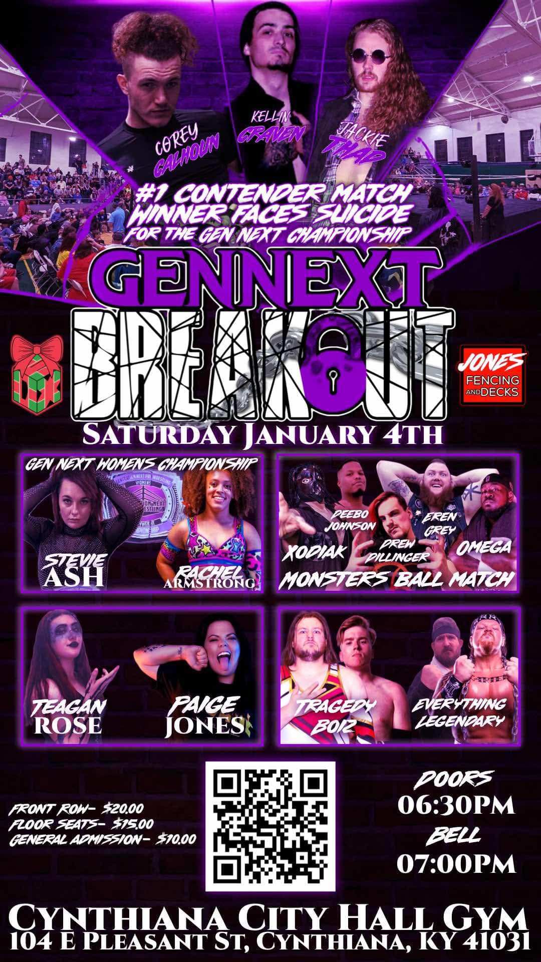Resultados Generation Next Pro Wrestling 4 de enero 2025 | Breakout