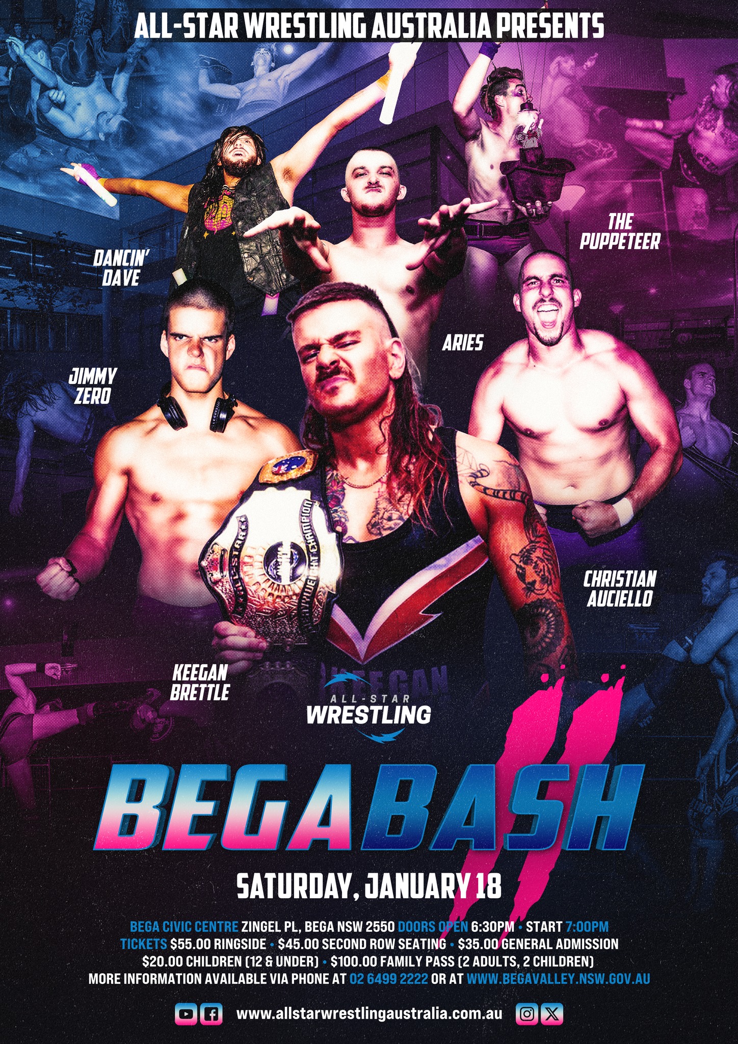Resultados All Star Wrestling Australia 18 de enero 2025 | Bega Bash 2