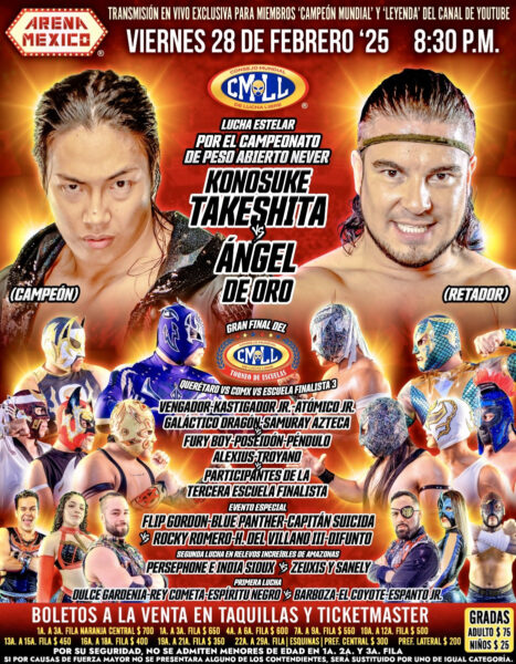 Takeshita pondrá en juego el Campeonato Peso Abierto Never en el CMLL | Superluchas