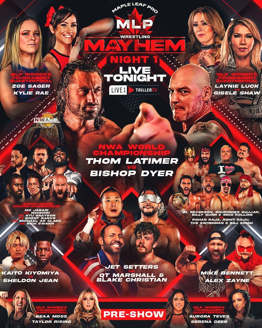 Resultados MAPLE LEAF PRO Mayhem (noche 1) | Superluchas
