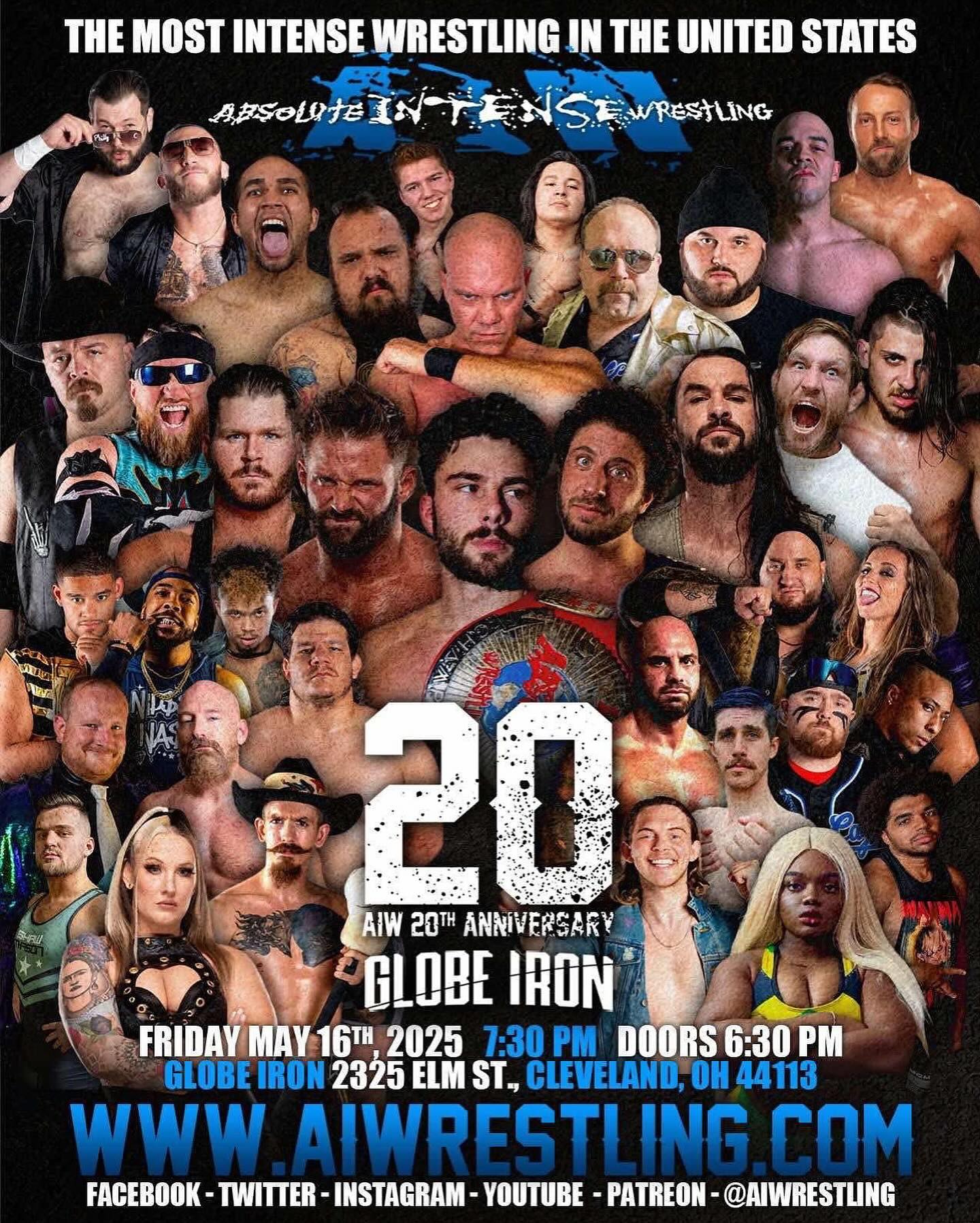 Resultados Absolute Intense Wrestling 17 de mayo 2025 | 20th Anniversary