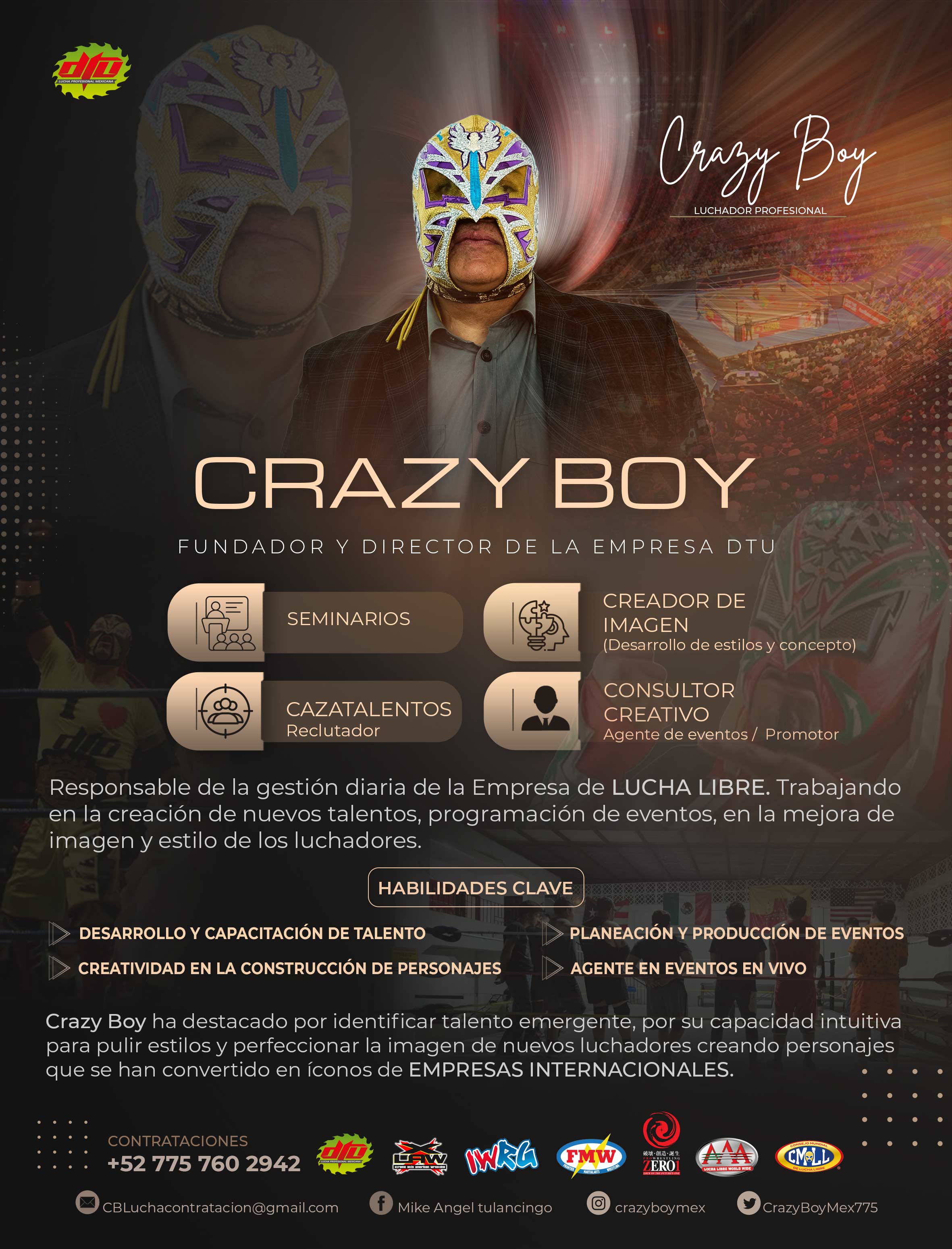 Fuera del ring, Crazy Boy inicia etapa como cazatalentos y consultor ...