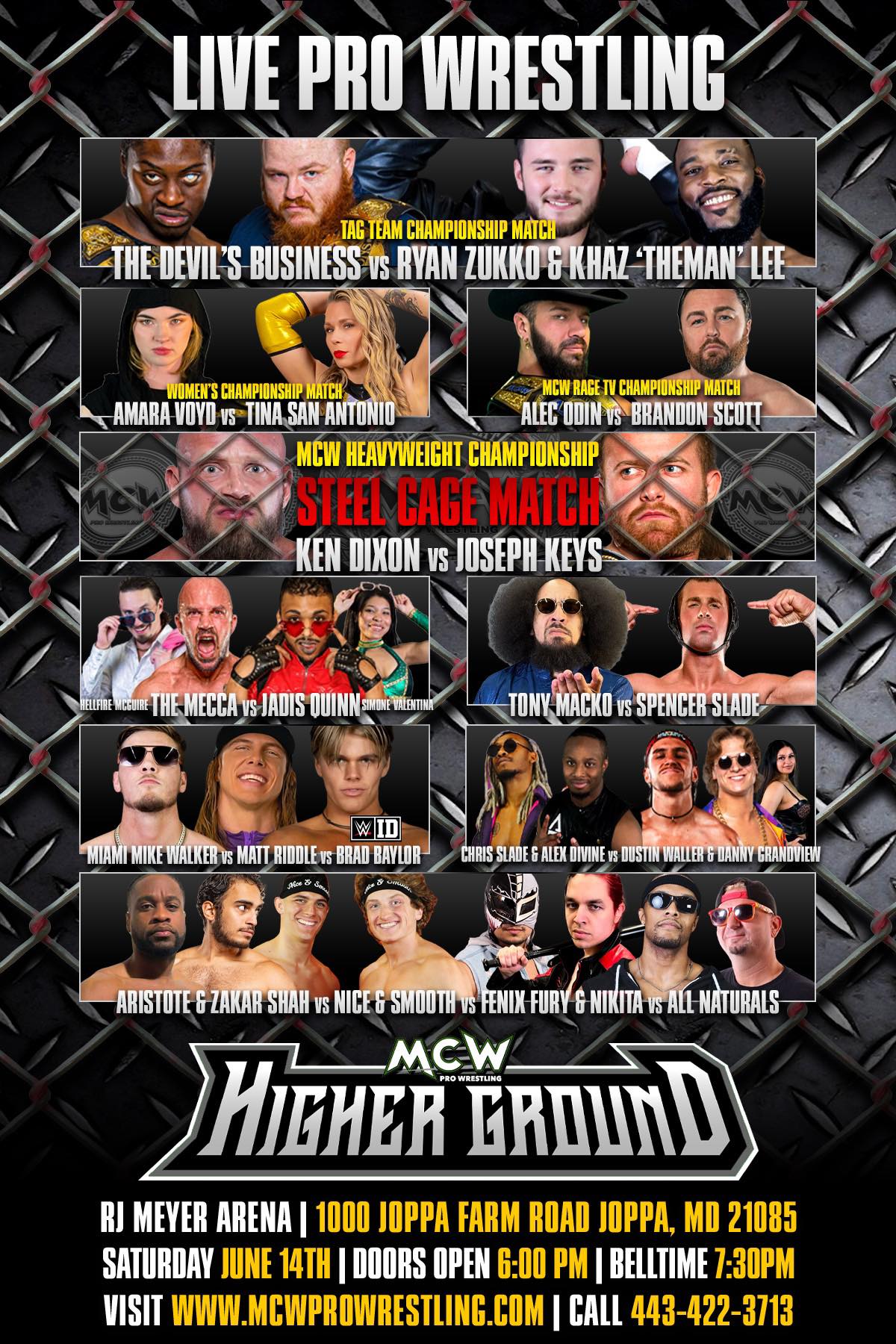 Resultados MCW Pro Wrestling 14 de junio 2025 | Higher Ground 2025