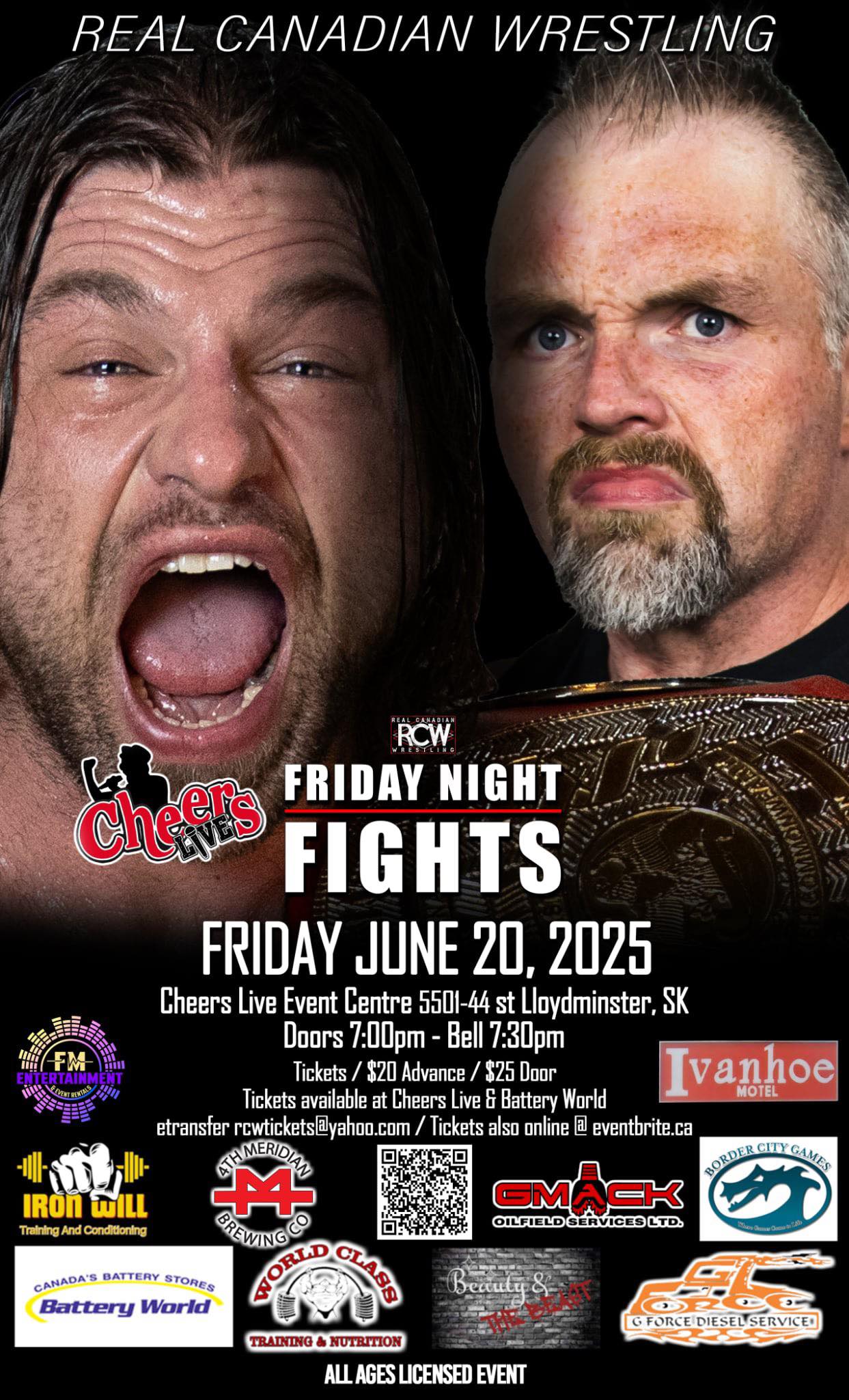 Resultados Real Canadian Wrestling 20 de junio 2025 | Friday Night Fights