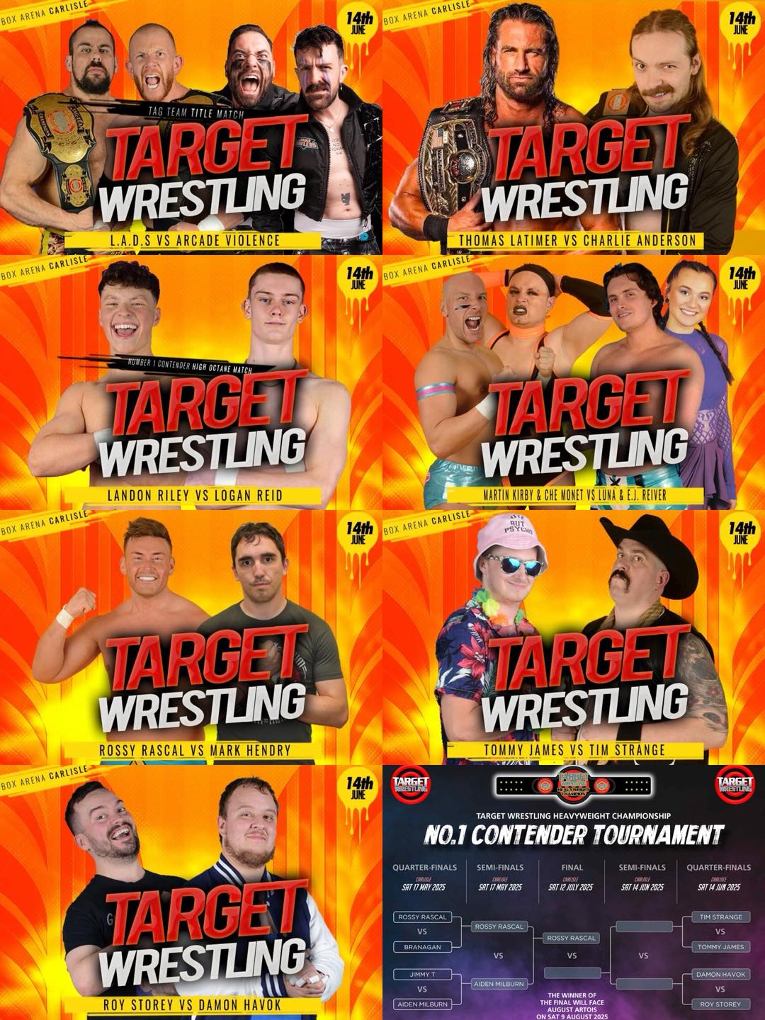 Resultados Target Wrestling 14 de junio 2025 | Live Tour in Carlisle