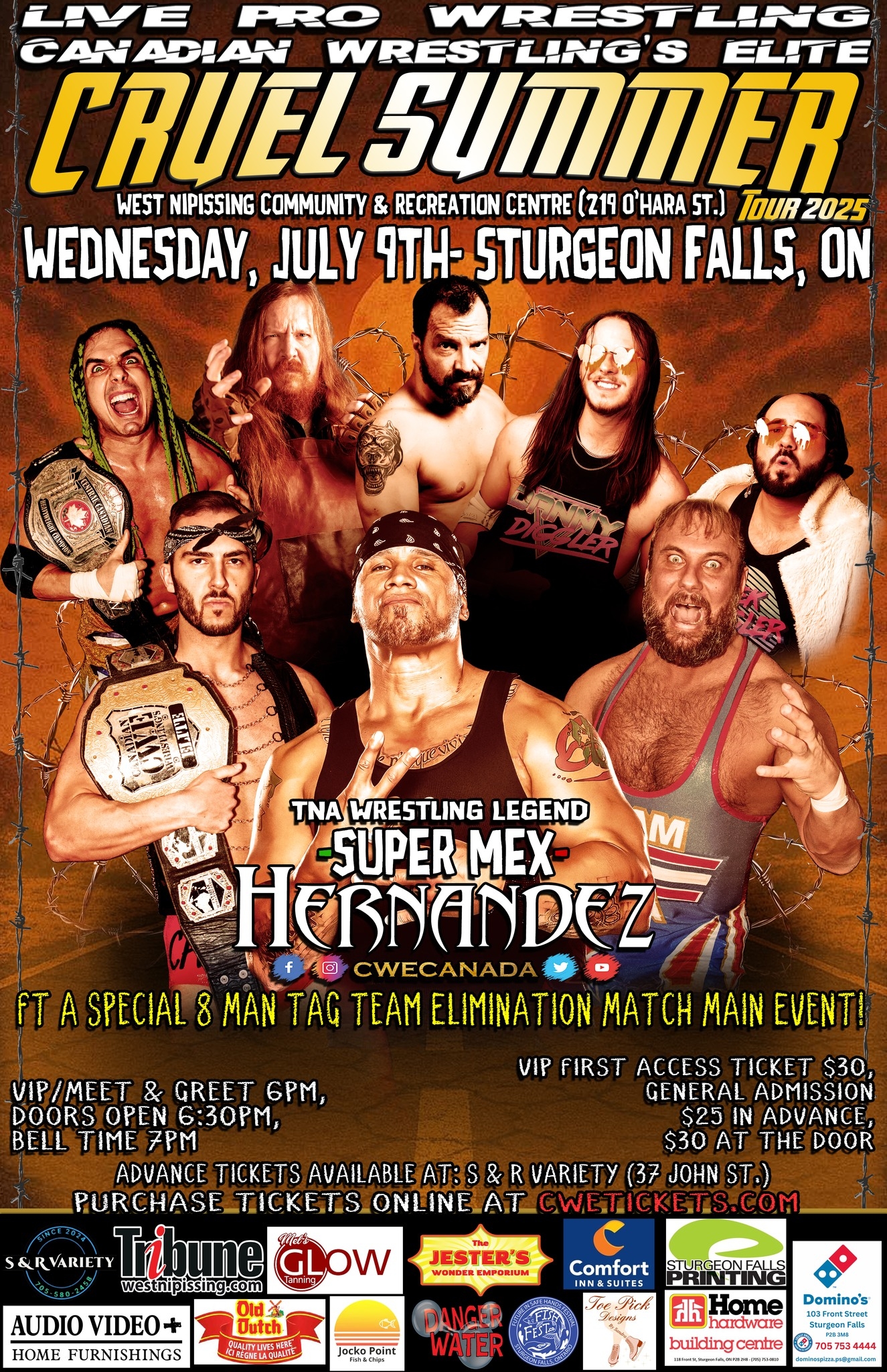 Resultados Canadian Wrestling’s Elite 9 de julio 2025