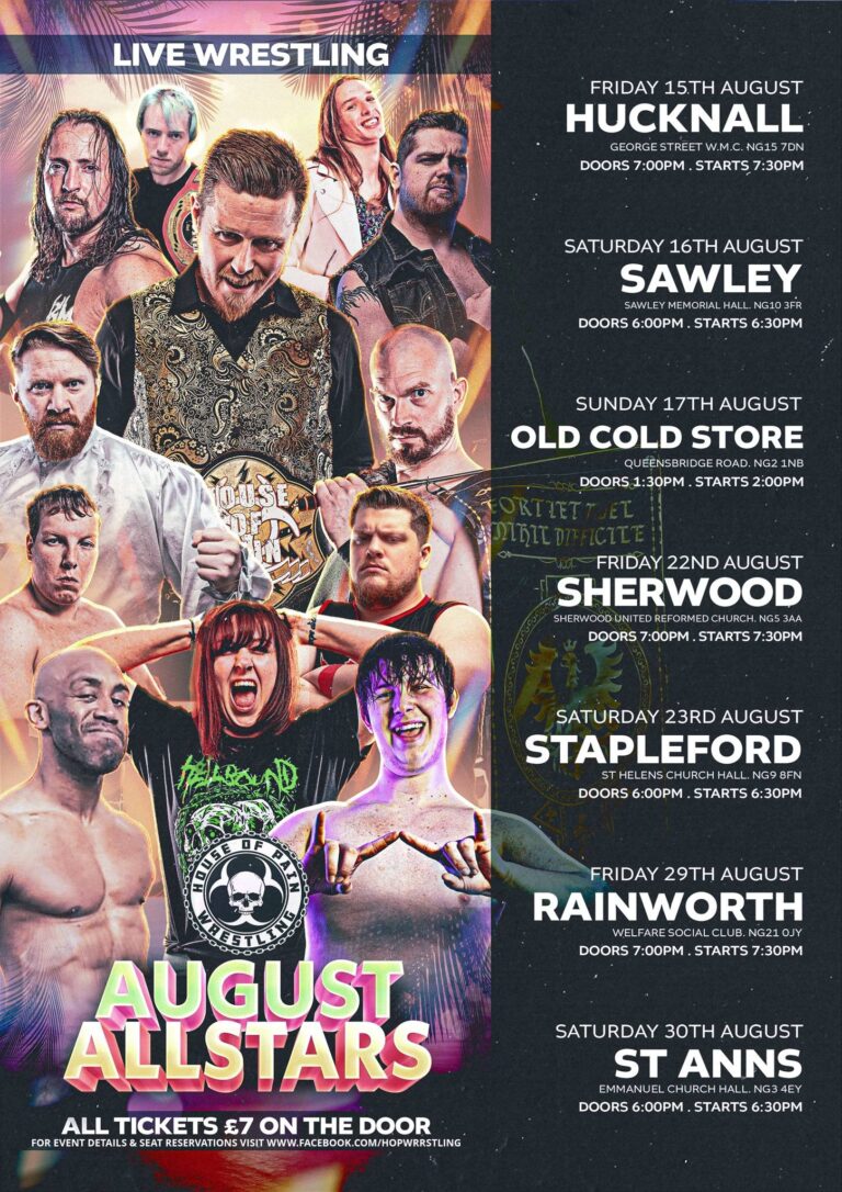 Resultados House of Pain Wrestling 15 de agosto 2025 | August Allstars Tour