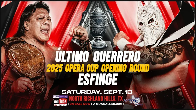 Último Guerrero vs. Esfinge en la Opera Cup 2025 en MLW FIGHTLAND