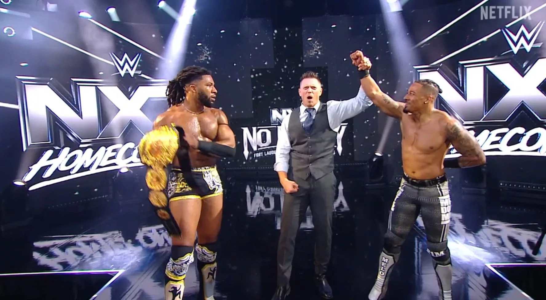 Carmelo Hayes y Trick Williams vencen a DIY en NXT Homecoming | Superluchas