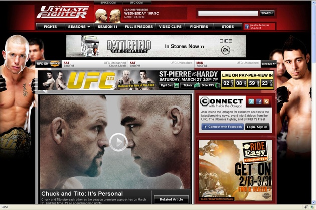 UFC y Spike TV lanzan ultimatefighter.com | Superluchas