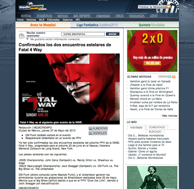 Hasta Mediotiempo.com copia notas de Superluchas | Superluchas