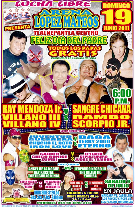 AULL (19/06/11): La Dinastía Imperial vs. Sangre Chicana, Rambo y Scorpio Jr. | Superluchas