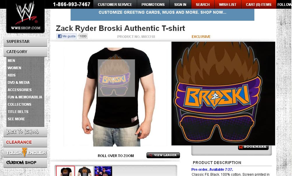 La nueva camiseta de Zack Ryder: “Broski” ya está a la venta en WWEShop ...