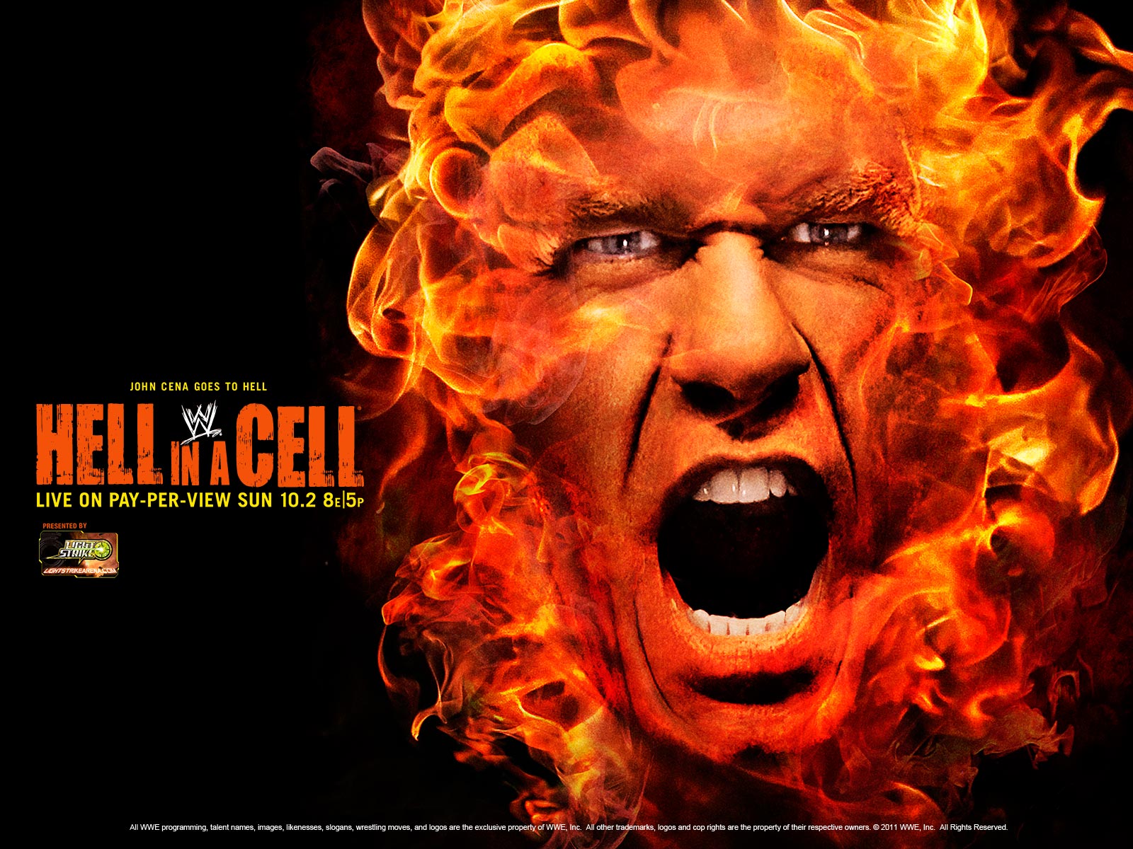 Official PPV WWE Hell In A Cell 2011 Poster Superfights