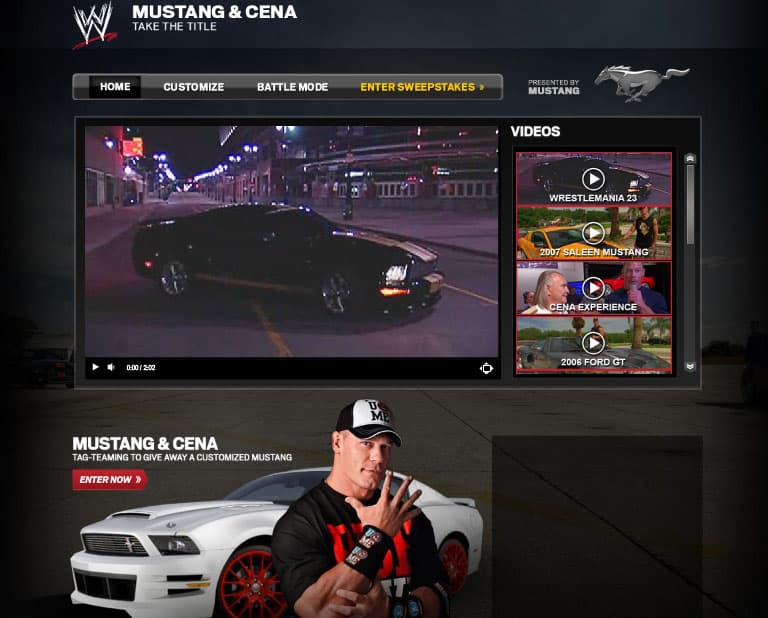 Ford, WWE y John Cena regalando un Mustang Personalizado | Superluchas