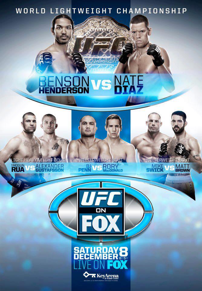 UFC on FOX 5: Henderson vs Diaz- Poster Oficial | Superluchas